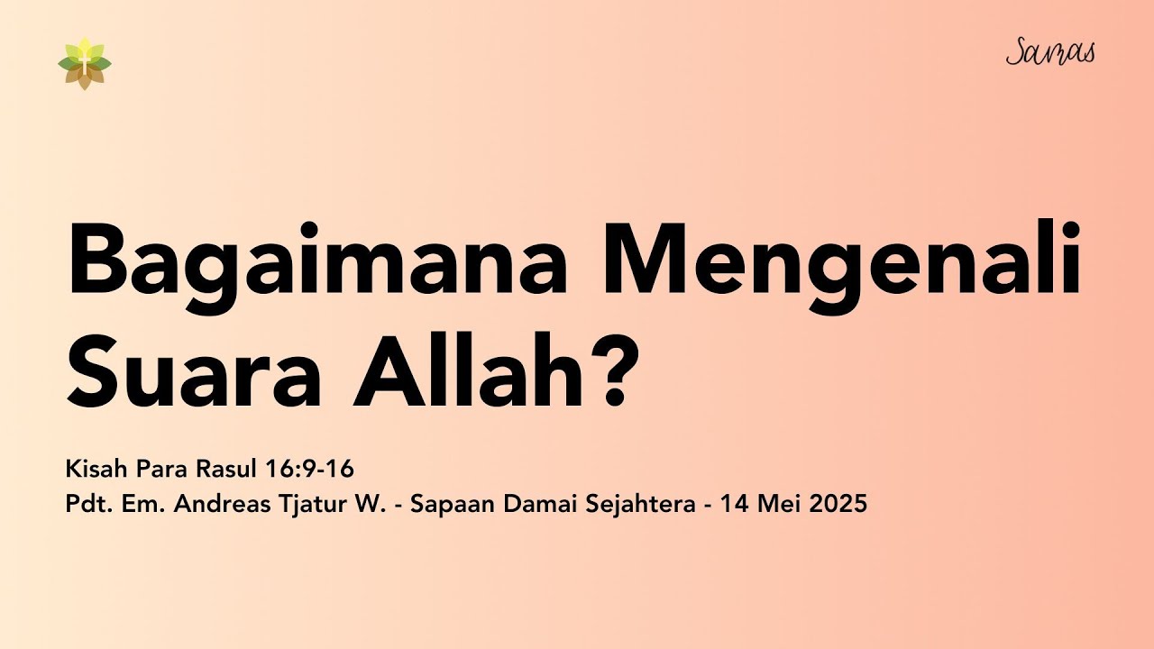 Bagaimana Mengenali Suara Allah? - YouTube