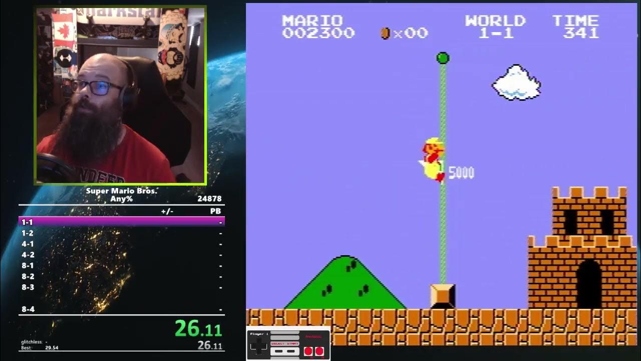 Super Mario Bros. 1-1 as Fire Mario In 00:25.608 - YouTube