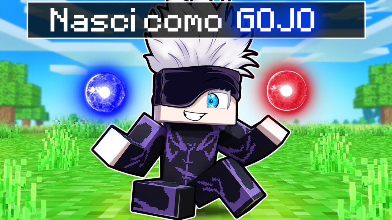 RENASCI como GOJO LVL 9999+ no JUJUTSU KAISEN MINECRAFT - YouTube