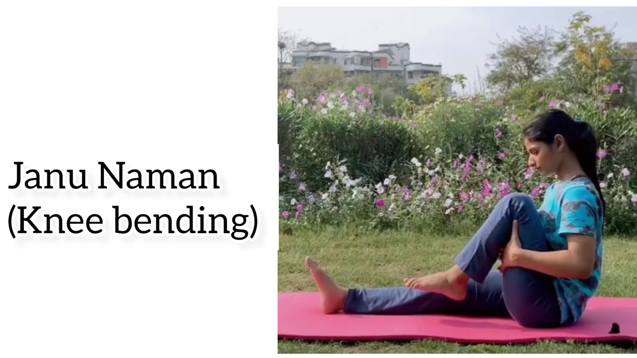 Janu Naman (Knee Bending) Pawanmuktasana Part1 Anti-rheumatic Group ...