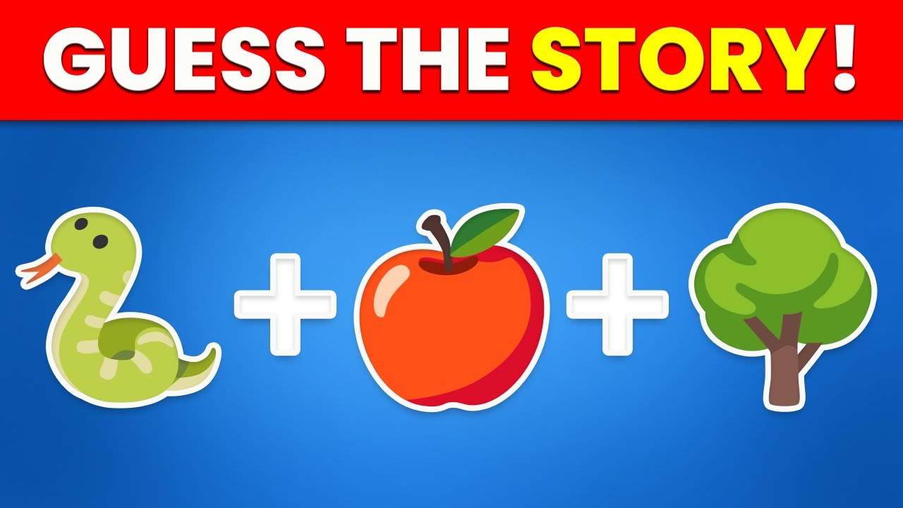 Can You Guess the Story from Just Emojis? 🐍🍎 | Fun Emoji Riddles for ...