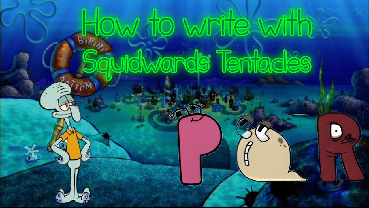How to Draw Letters PQR With Squidward Tentacles || Coloring Lore - YouTube