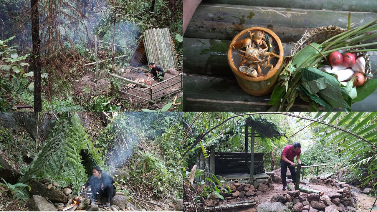 FullVideo | 30 days to build a camp in the wild | make a house out of ...