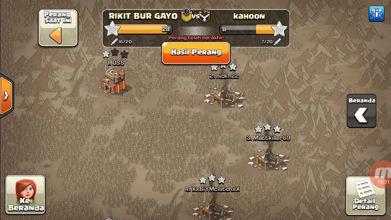 WAR COC clan RIKIT BUR GAYO!!! clan asal Aceh - YouTube