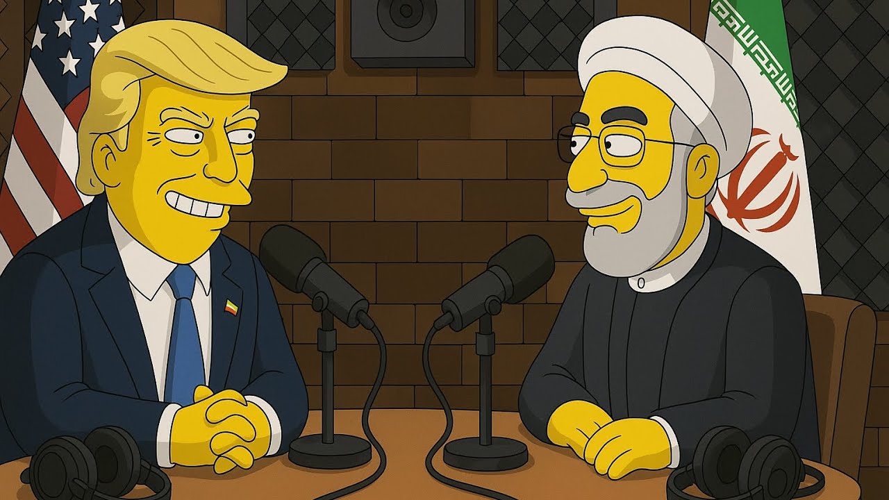 Donald Trump & Iran Leader Podcast – The Simpsons Style Parody! 🎙️😂 ...