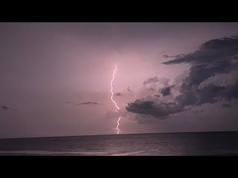 Intense Lightning Storm on our last night in Myrtle Beach, SC #storms #lightning