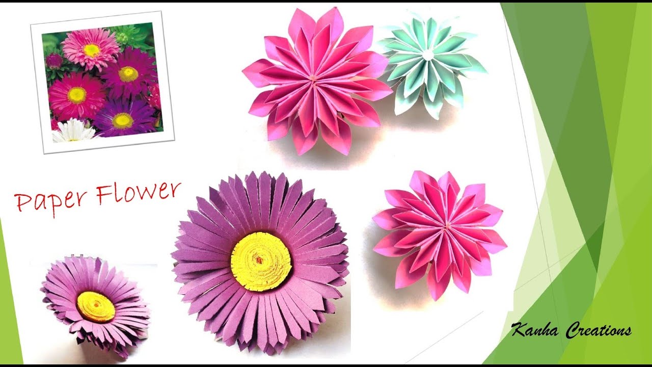Simple Paper Flower Designs | DIY Paper Flowers | Paper Craft - YouTube