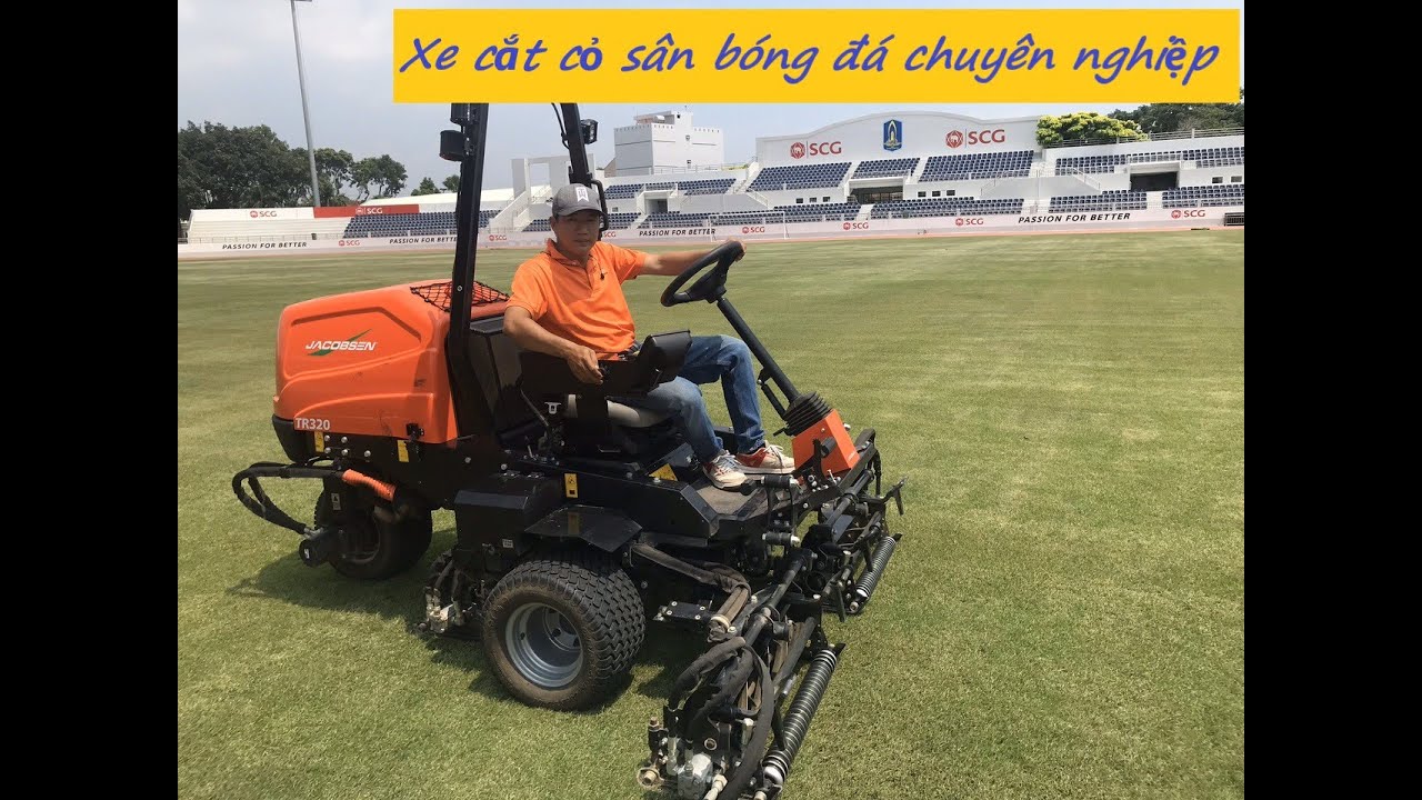 Xe cắt cỏ sân bóng đá Jacobsen TR320-Jacobsen TR-320 Cylinder Ride-on ...