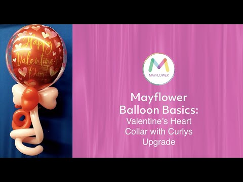 Mayflower Balloon Basics Valentines Heart Topiary Balloon upgrade - YouTube
