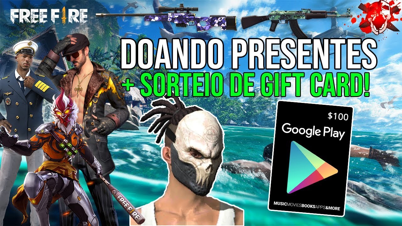 🎁DOANDO PRESENTES NO FREE FIRE 💎 E SORTEIO DE GIFT CARD AO VIVO🔴 - YouTube