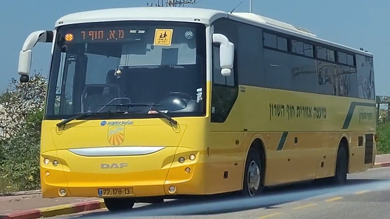 VDL DAF SB4000PR Mars of Hof HaSharon Regional Council on Road 5514 at ...