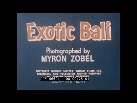 EXOTIC BALI INDONESIA 1950s TRAVELOGUE FILM BY MYRON ZOBEL  BARONG DANCE   46604