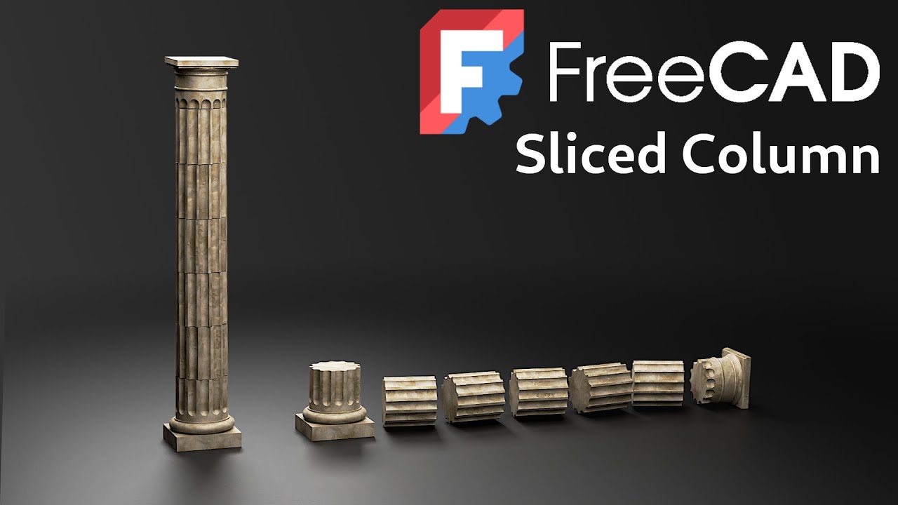 Freecad 1.0 - Slicing Column - Tutorial - YouTube