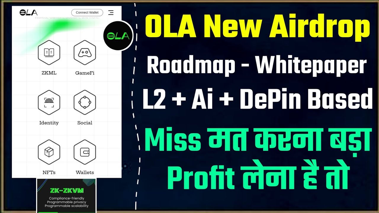 OLA New Airdrop Full Details || OlaVm DePin + Ai + L2 Based Project ...