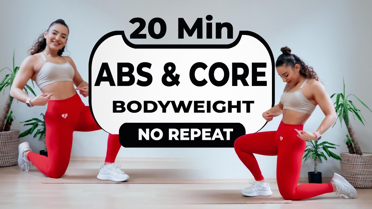 20 MINUTE ABS AND CORE BODY WEIGHT NO REPEAT WORKOUT - DAILY ABS ...