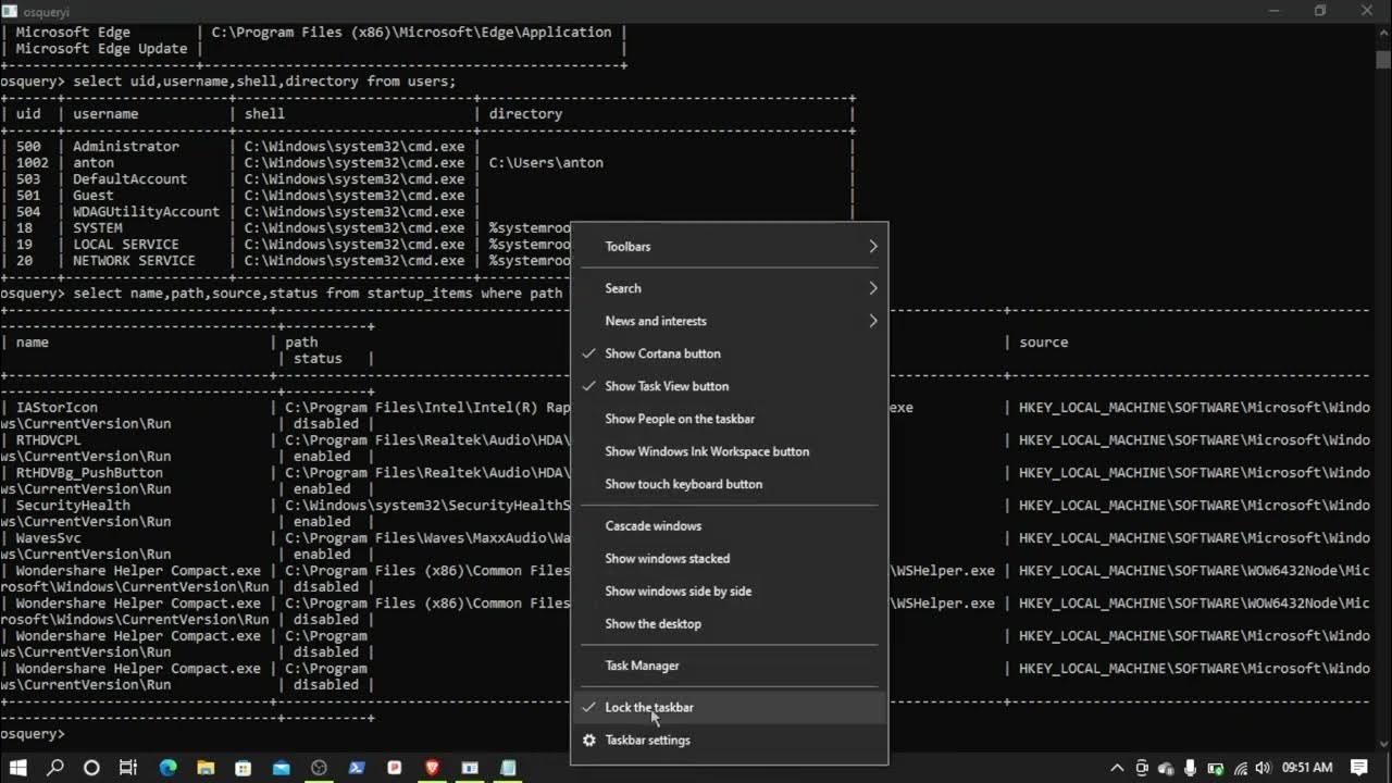 OSQUERY basic threat hunting sql tutorial - YouTube