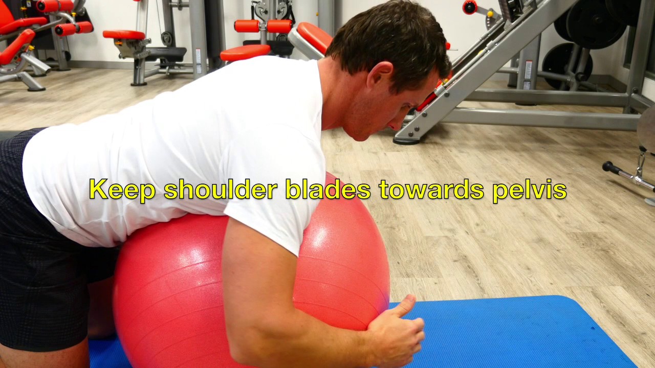 Exercise ball - scapula strengthening - YouTube
