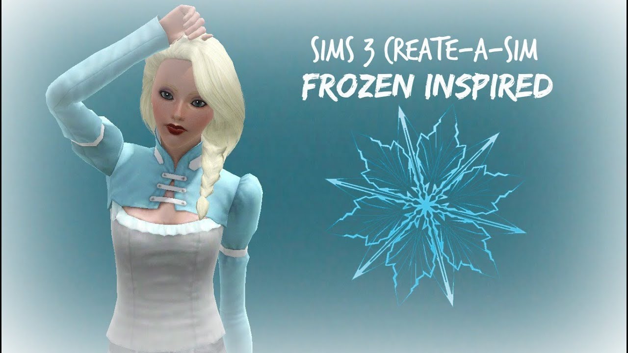 The Sims 3: Create-A-Sim - Frozen inspired (Elsa) - YouTube