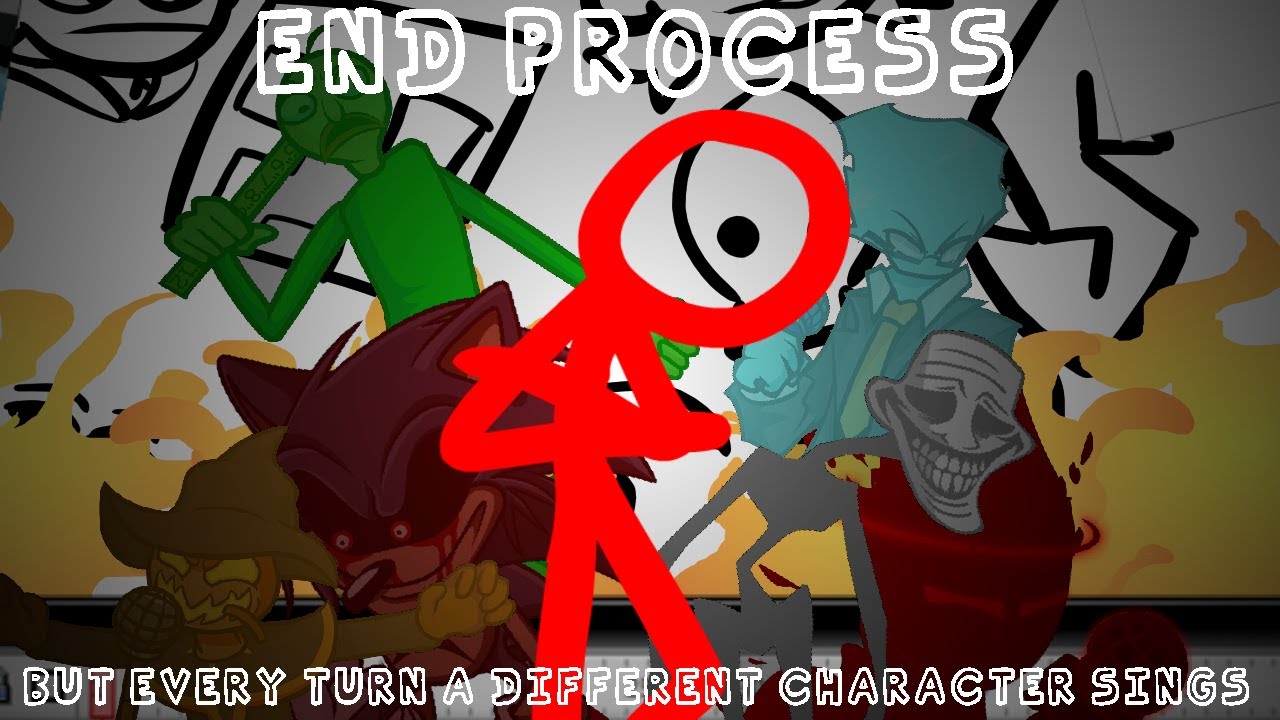 [FNF BETADCIU] End Process but Every Turn a Different Character Sings ...
