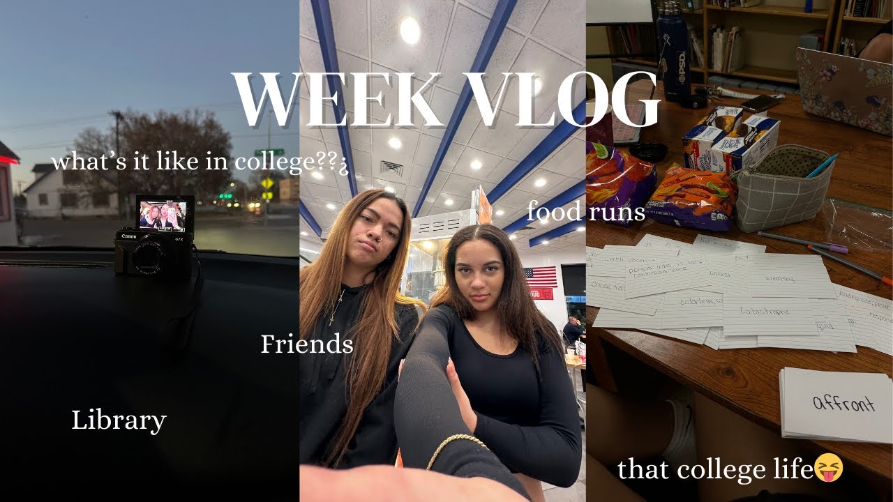A WEEK IN COLLEGE vlog| what's it like? study, friends, routine, store runs - YouTube