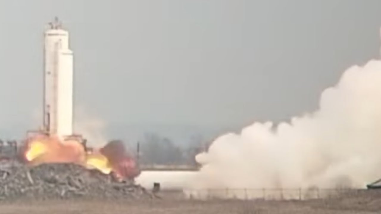 RUD of a Raptor Engine At SpaceX's McGregor Test Site. Footage From ...