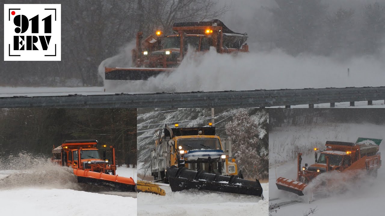 Snowplows in Action Compilation | Plows Working During Blizzard and ...