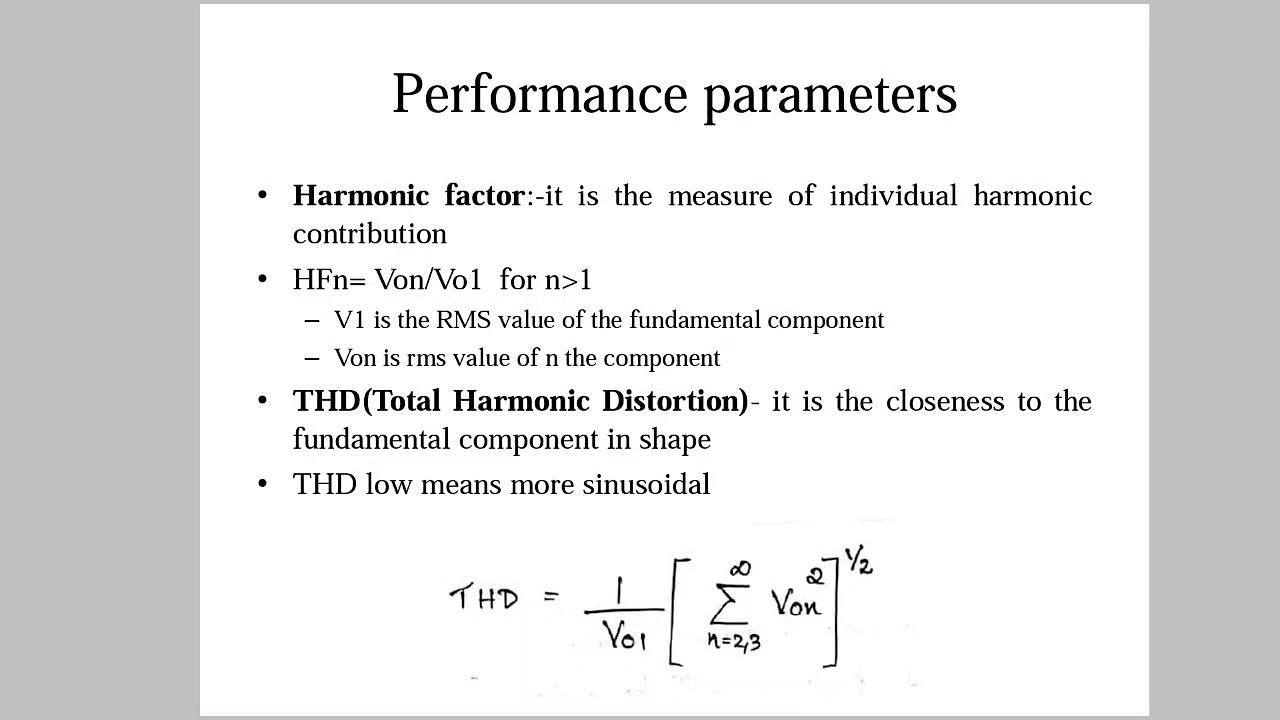 Performance parameters of inverter - YouTube