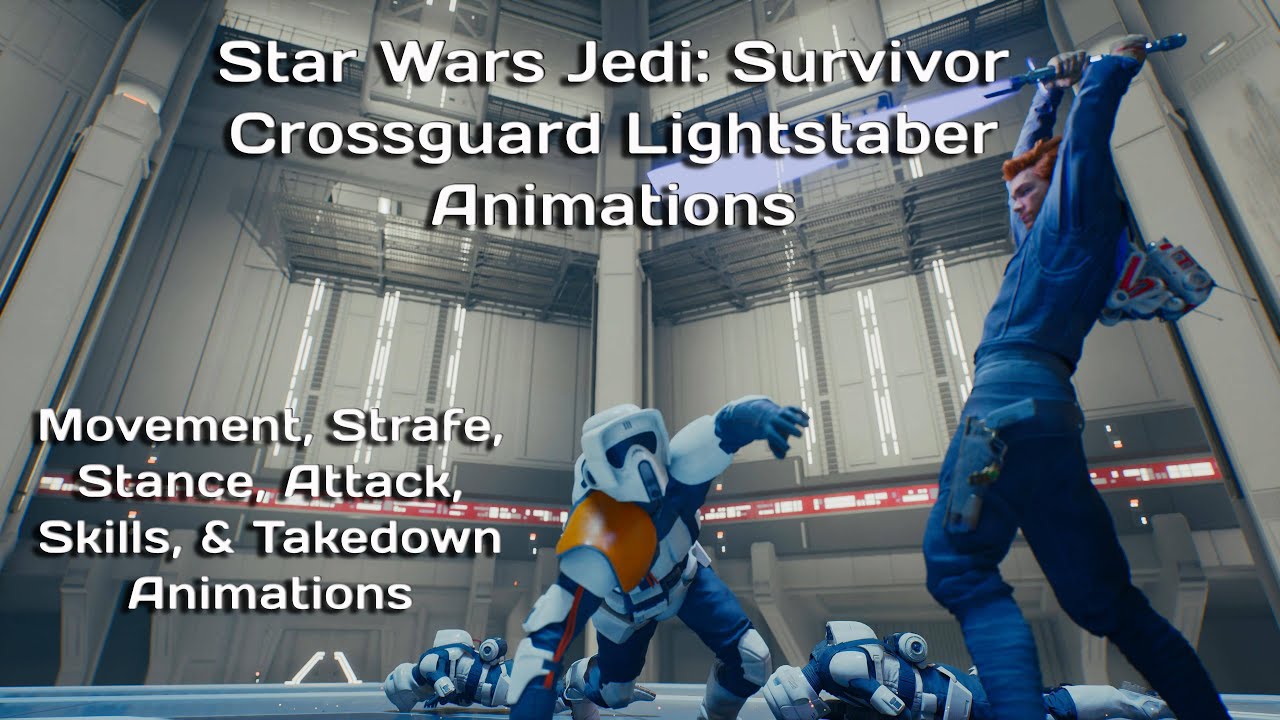 Star Wars Jedi: Survivor Animations Crossguard Saber Movement, Attack ...
