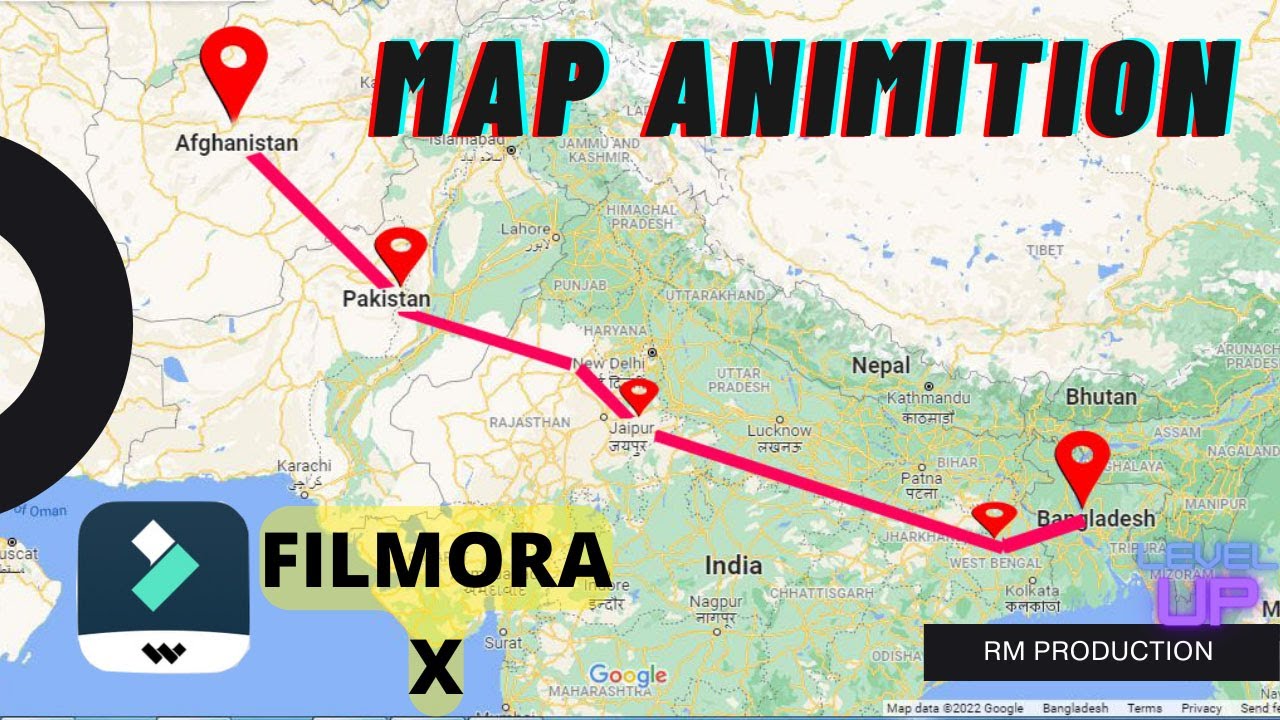 How to google Map Animation | Filmora Effects ... ### কীভাবে ...