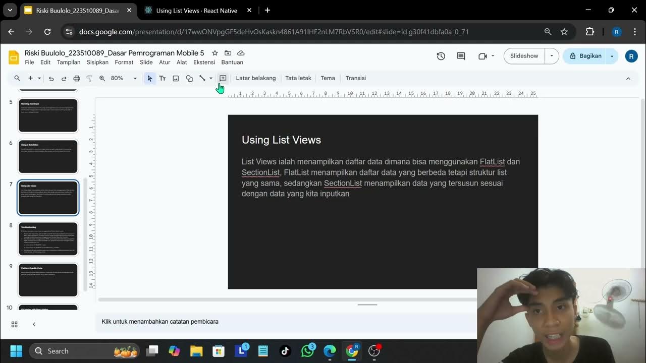 Presentasi Pembelajaran React Native Dasar Pemrograman Mobile 5 - YouTube