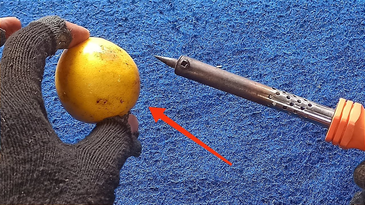 Clever! Put lemon On Your Electrical Soldering Iron And Admire Results ...