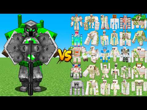 Ferrous Wroughtnaut Boss vs All New Golems – Mowzie`s Titan and Golem Bosses | Epic Minecraft Battle