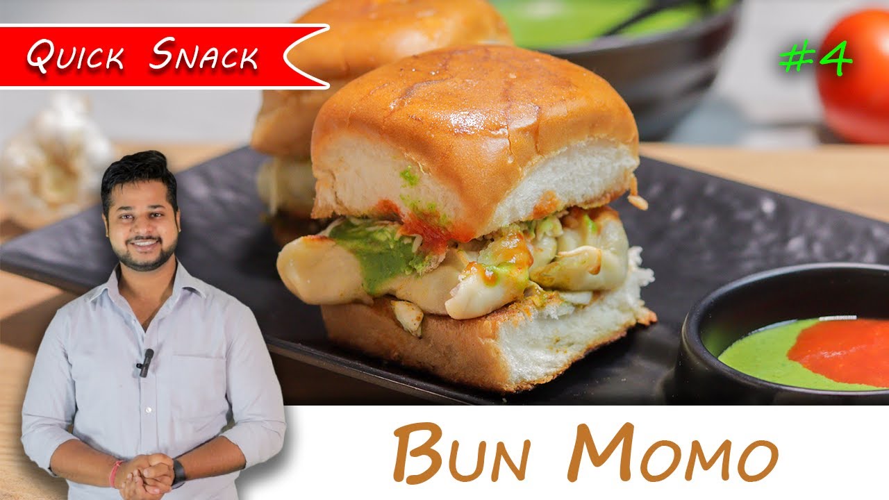 Bun Momo Recipe | For MOMO Lovers | Quick Evening Snack | In Hindi | By ...
