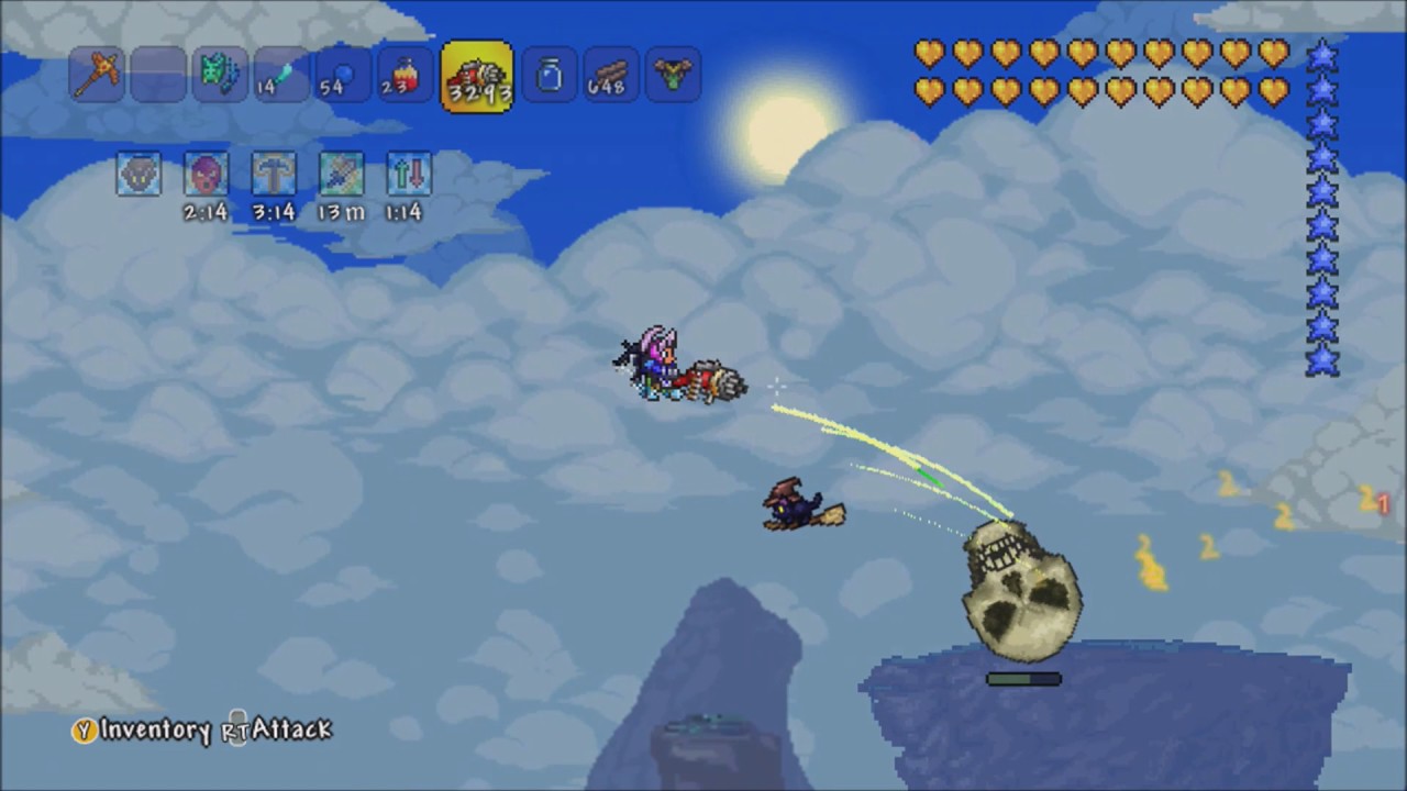 Terraria : Dungeon Guardian fight for Bone Key pet item - YouTube