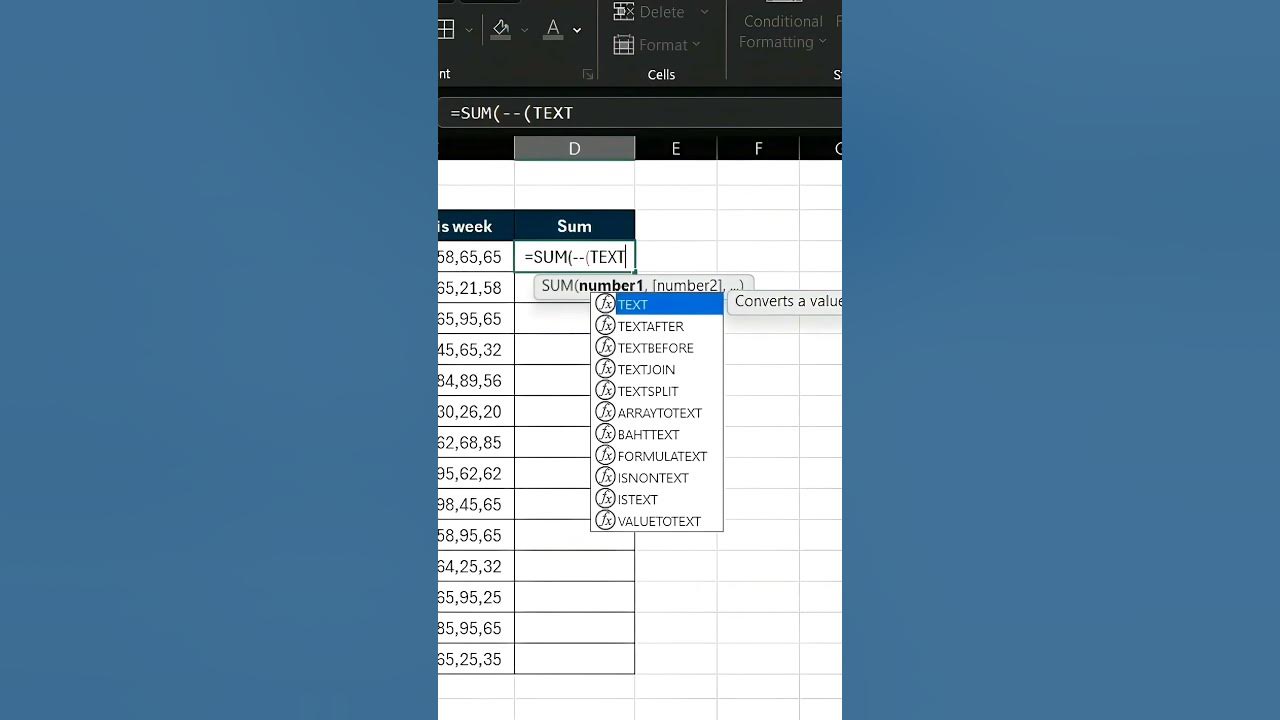 CSV Sum in Excel‼️ - YouTube