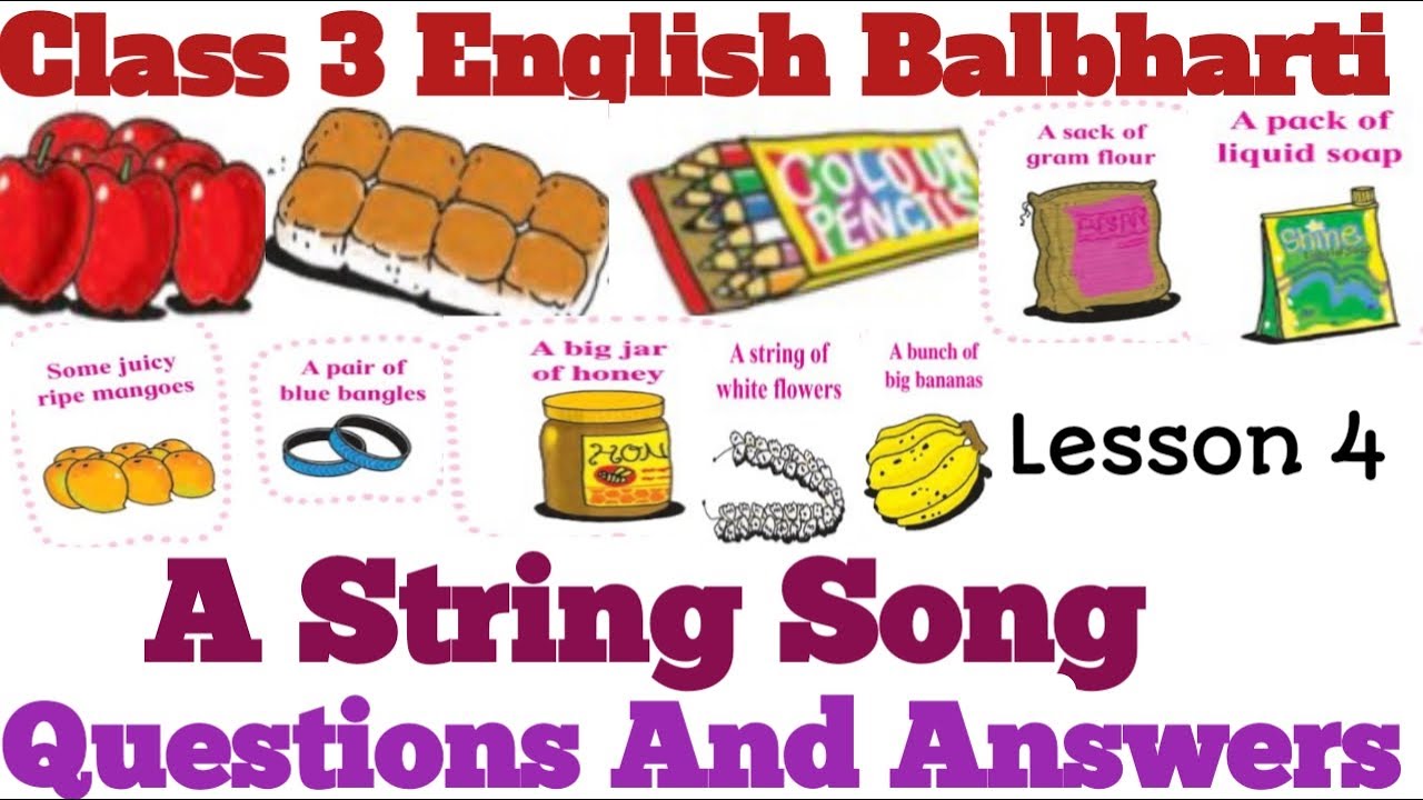 Class 3 lesson 4 SEM 1 A String Song textbook exercise solution ...