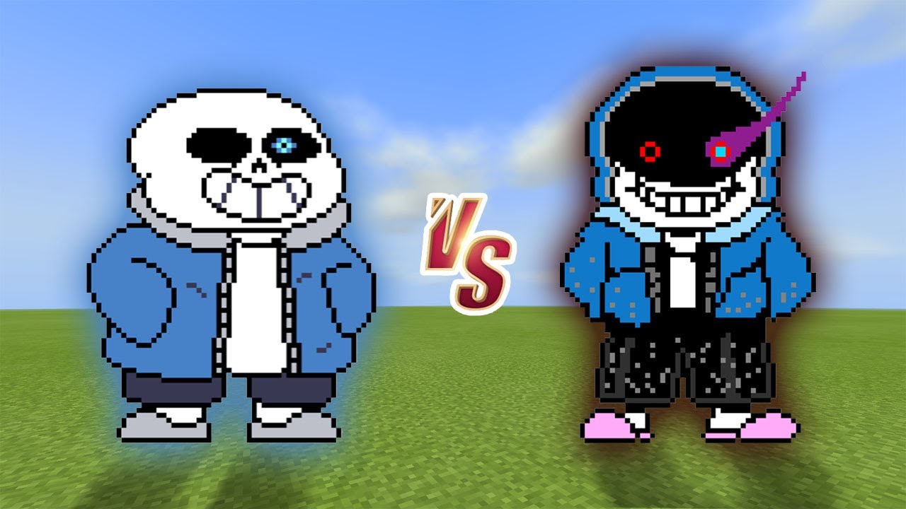 Saness vs. Dust Sans | Minecraft (lmao why I did this.) - YouTube