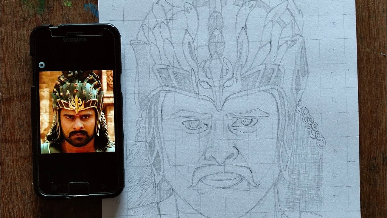 How to draw Bahubali (PRABHAS) step by step |Tutorial| Realistic ...