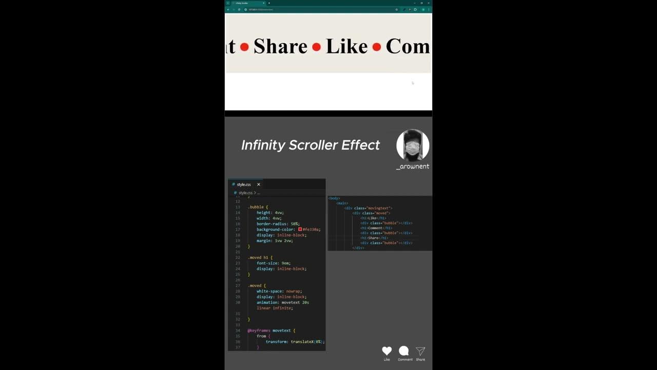 Infinity Scroller | #html #css #animation - YouTube