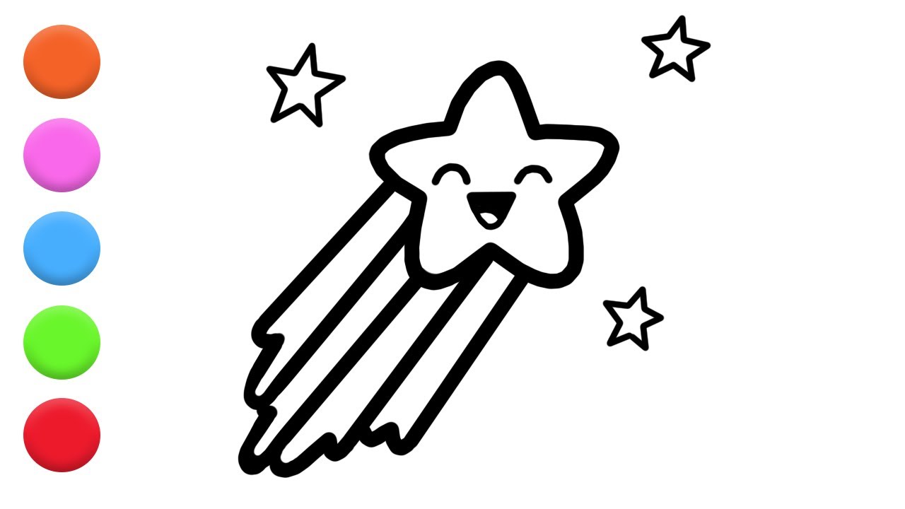 How to draw a star easy step by step | Painting and Coloring for Kids ...