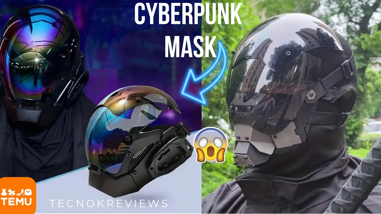 🔥😱Best Cyberpunk Mechanical Mask on Temu! | Top Cyberpunk Cosplay Mask ...