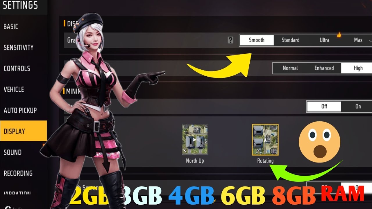 Graphic Free Fire Setting || Free Fire display Setting || Free Fire Max ...
