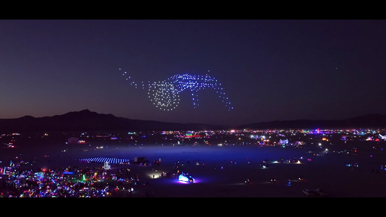 Burning Man Drone Performance - DRIFT & Friends 2022 - YouTube