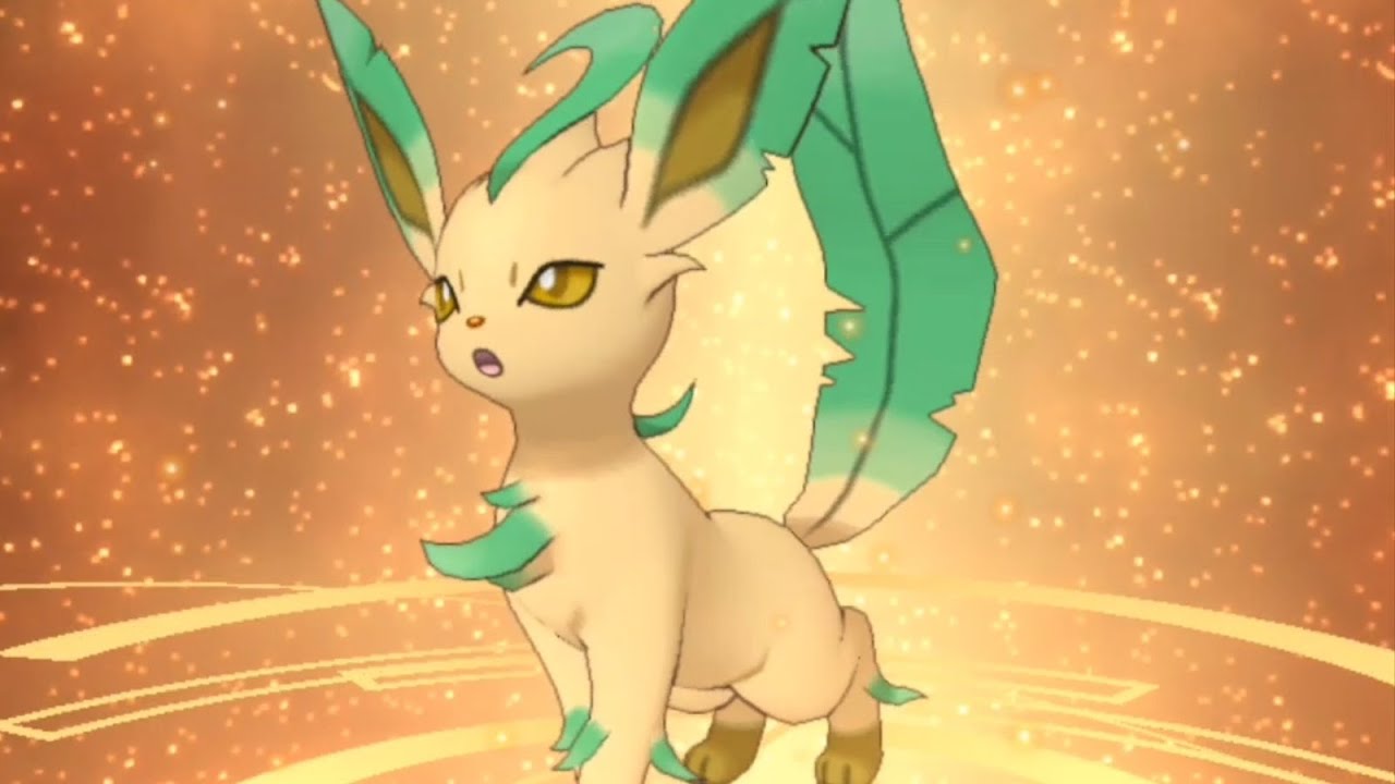 Pokemon Masters EX: Eevee Evolves Into Shiny Leafeon - YouTube