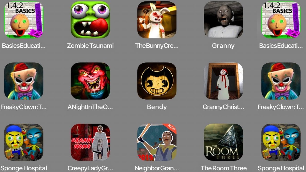 Baldi's Basics Education,Zombie Tsunami,Granny,Bunny Creepy,Freaky ...