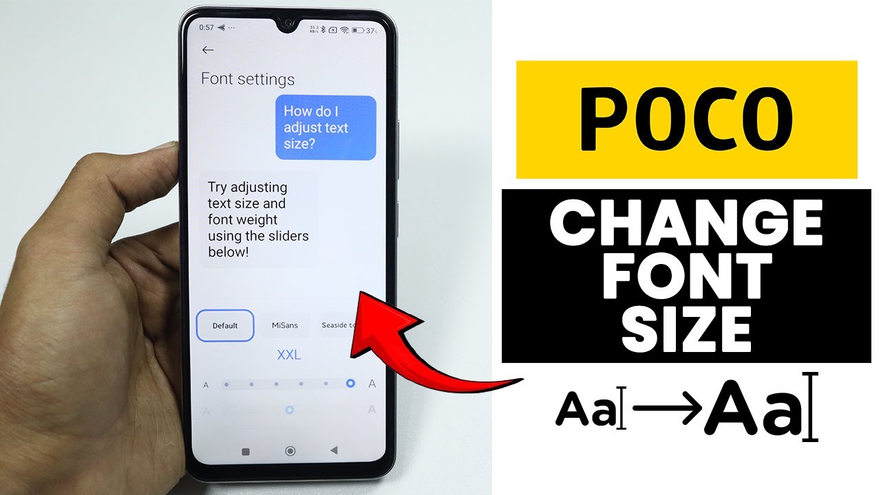 How to Increase/Decrease Font Size on Poco Phone - YouTube