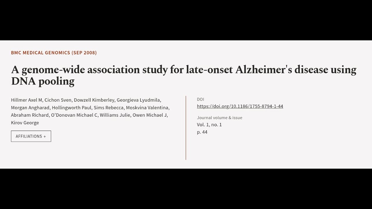 A genome-wide association study for late-onset Alzheimers disease using ...
