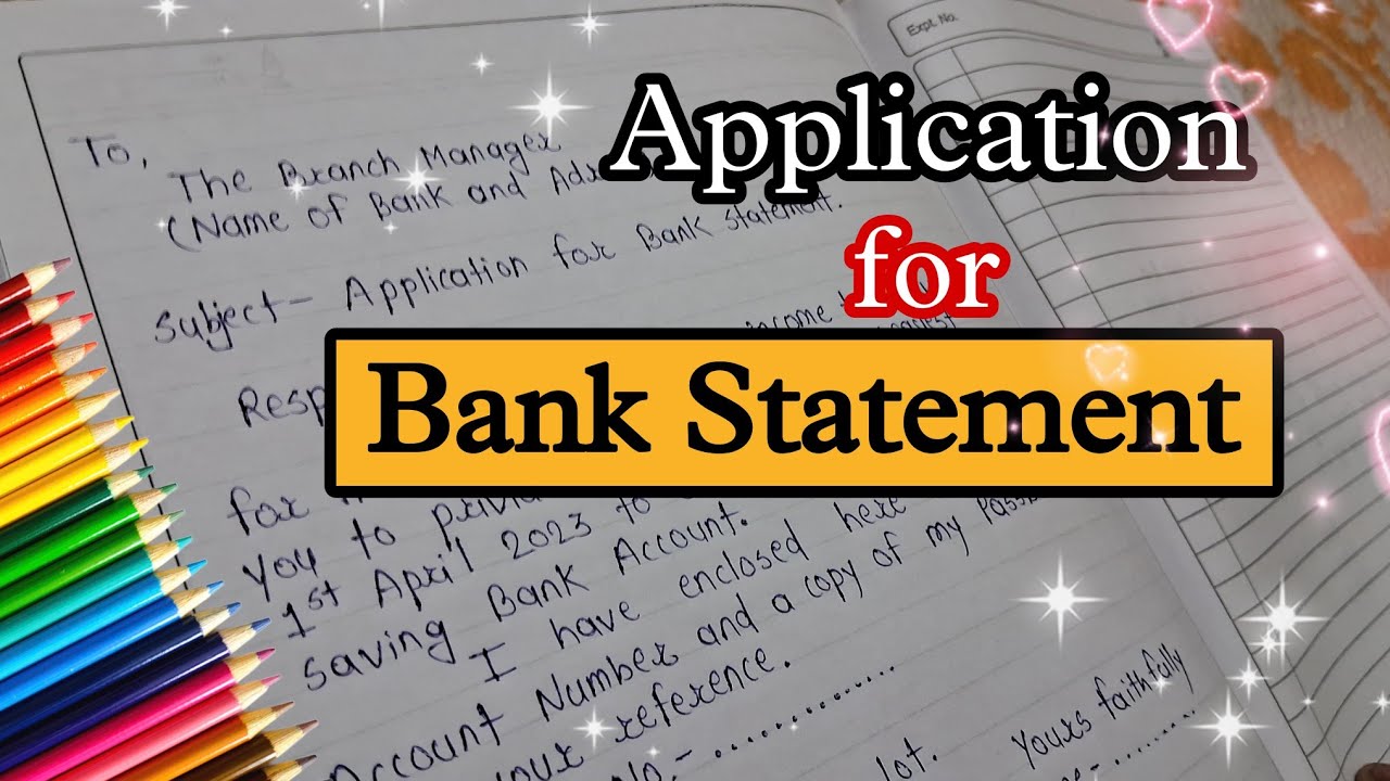 Application for Bank Statement ke application / Bank Statement ...