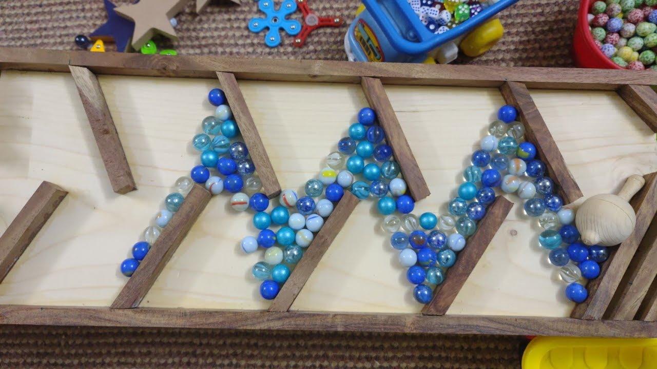 ASMR Marble Run Racing | Race Down the Wooden Track ASMR - YouTube
