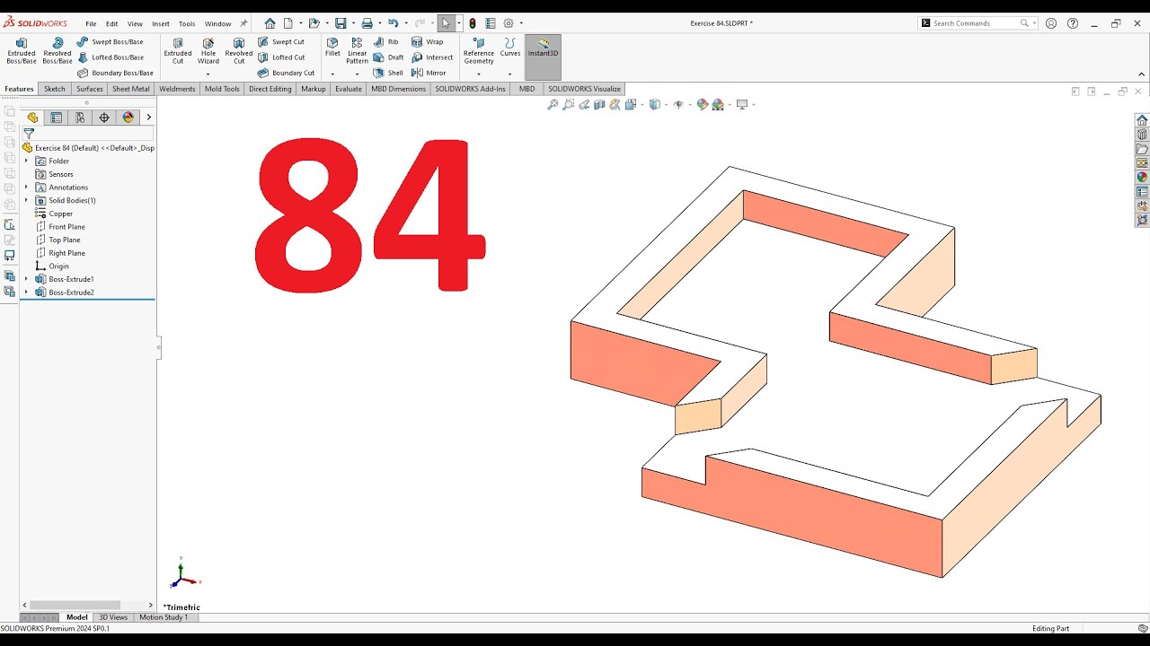 تمارين علي سوليدووركس 2024 || تمرين رقم 84- Solidworks Exercise 84 - YouTube